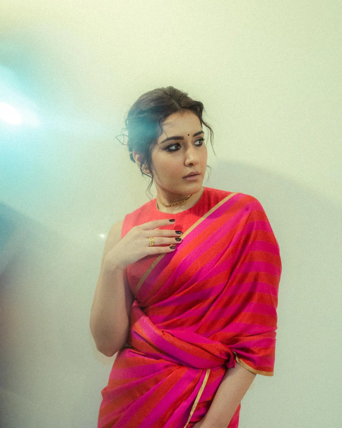 RaashiKhanna Shringar Ras in Red Saree - Sareeing.com