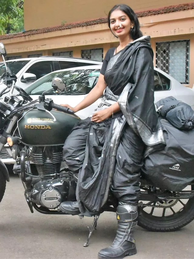 "Nauvari on the Go": Pune Lady on Solo World Tour riding her Bike ...