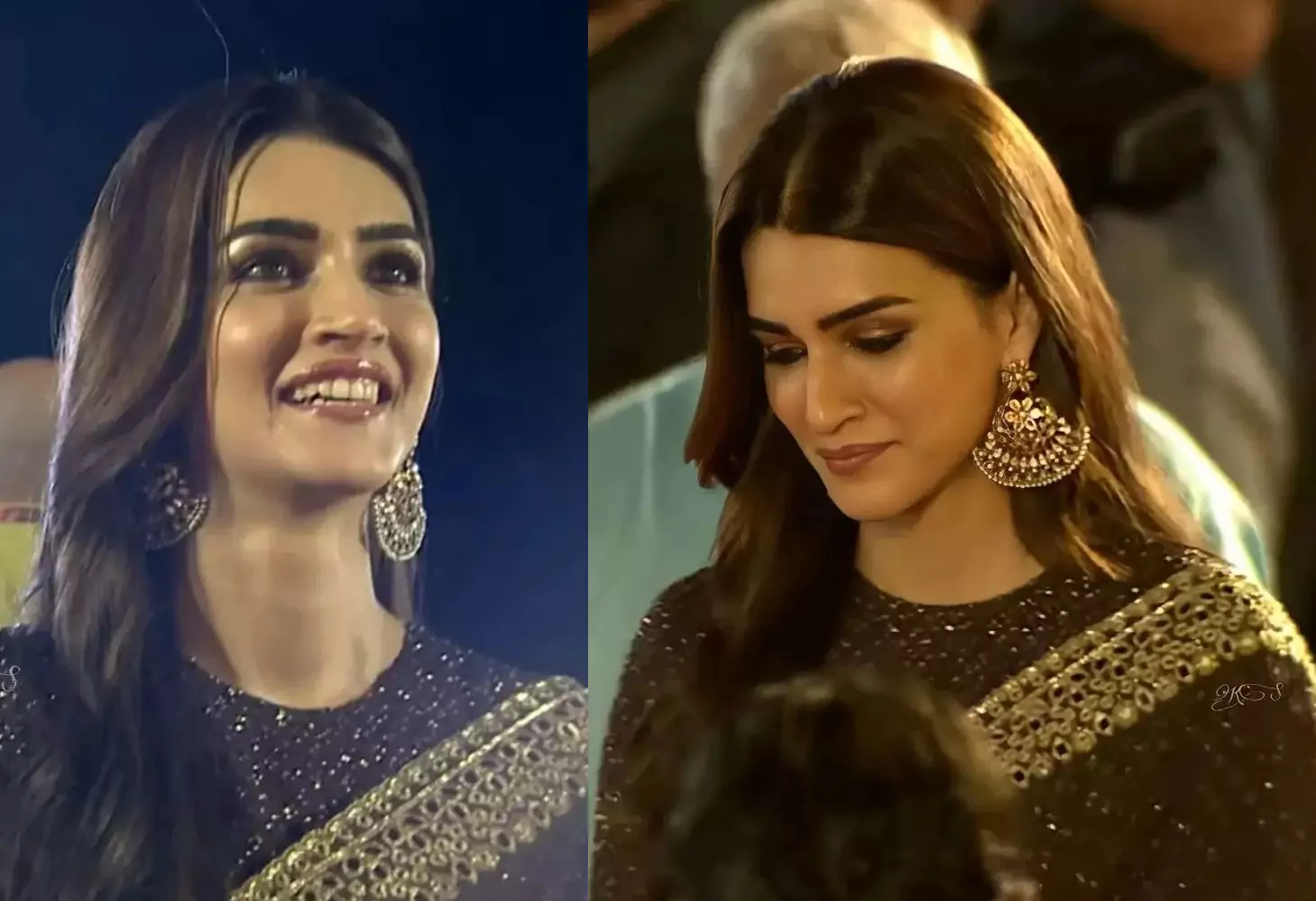 Kriti Sanon Stuns | Black Designer Saree for Adi Purush Pre-relea..