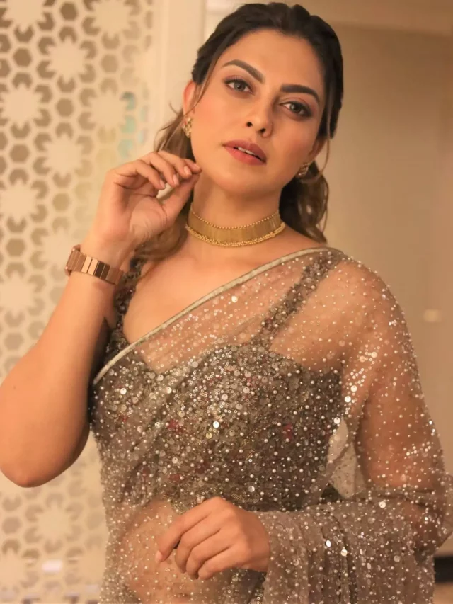 Elegance Redefined: Anusree Nair's Sparkling Saree Chronicle - Sareeing.com