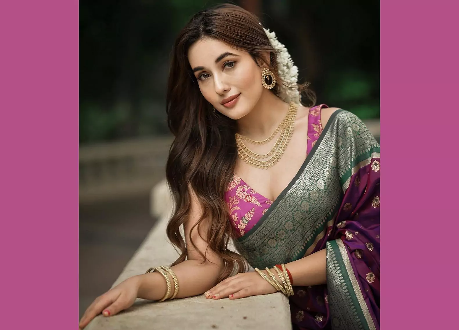 Radiant Nepali Beauty: Aditi Budhathoki's Mesmerizing Saree..