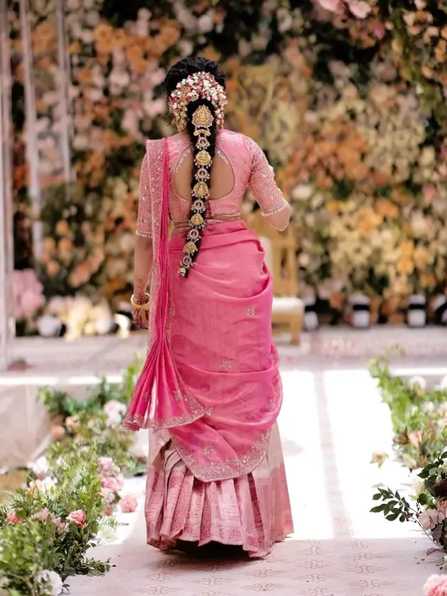 10 Elegant Pink Bridal Half Saree Styling Tips Inspired by Ishaani Krishna