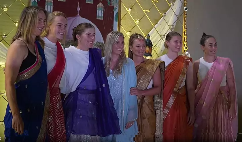 Ellyse Perry & RCB Women in Sarees Celebrating Women’s...